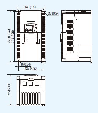 Hitachi WJ200 Series WJ200-055LF - Hitachi AC Drives / VFD Drives ...